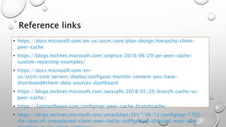 Peer Cache for Configuration Manager clients | PPTX