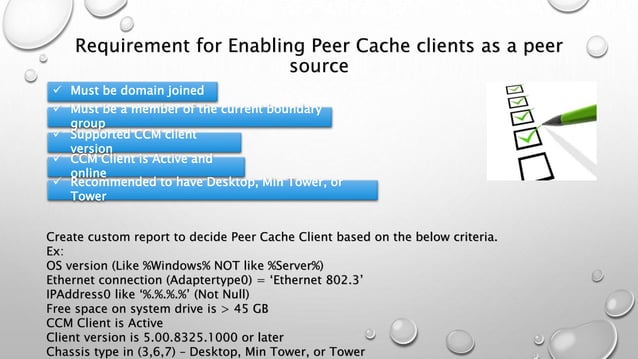 Peer Cache for Configuration Manager clients | PPTX