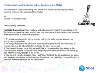 Peer coaching presentation | PPT