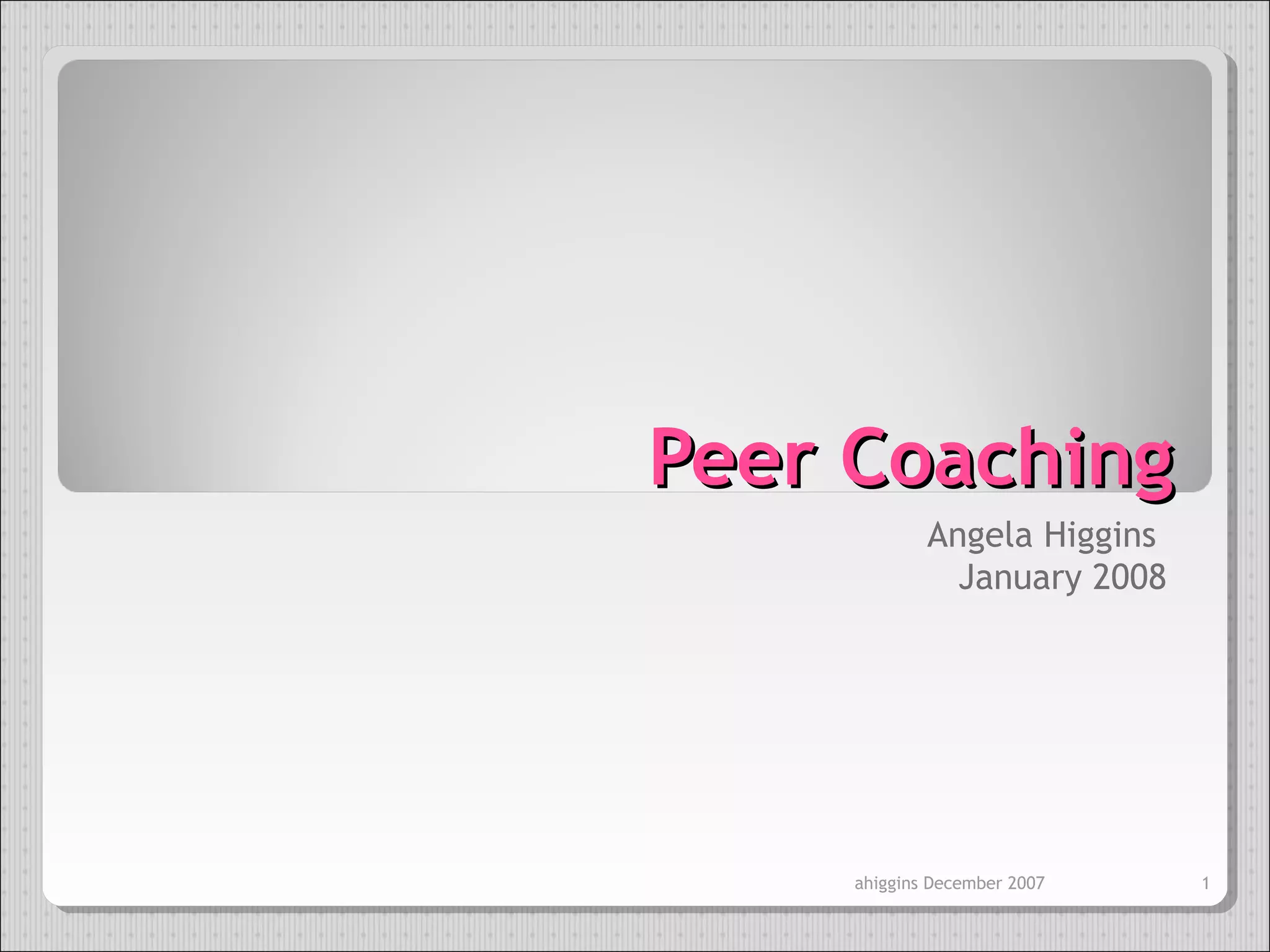 Peer coaching for collaboration | PPT
