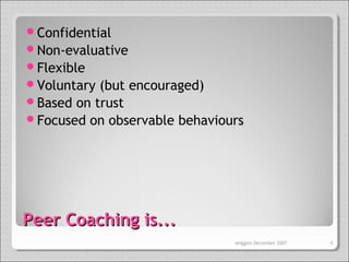 Peer coaching for collaboration | PPT