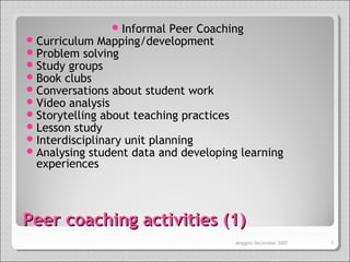 Peer coaching for collaboration | PPT