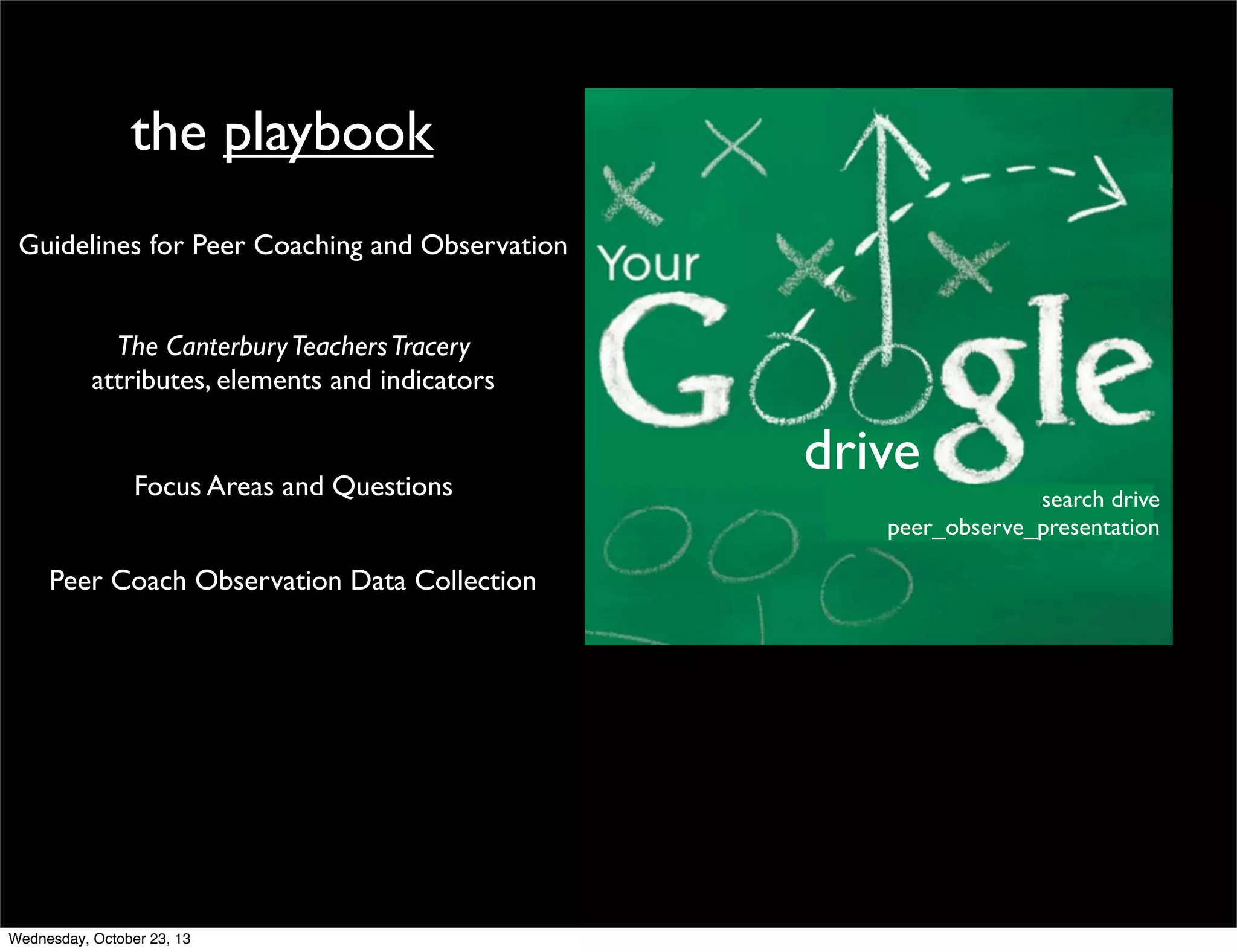 Peer Observation & Coaching Presentation | PDF