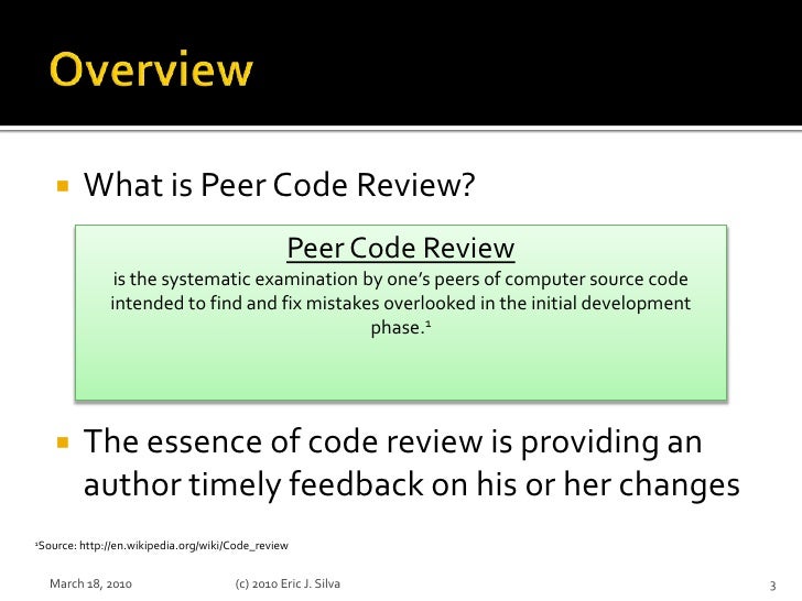 Peer Code Review