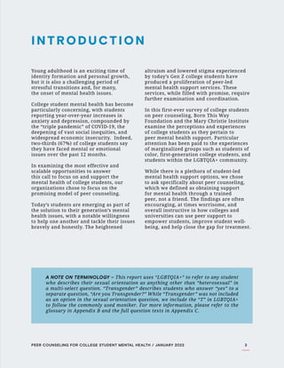 Peer Counseling In College Mental Health | PDF