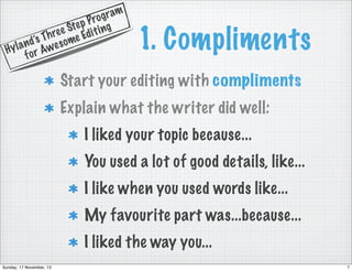 Peer Editing Overview Presentation | PDF