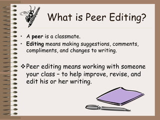 Peer Editing | PPT