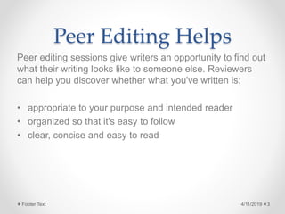 Peer Editing | PPTX