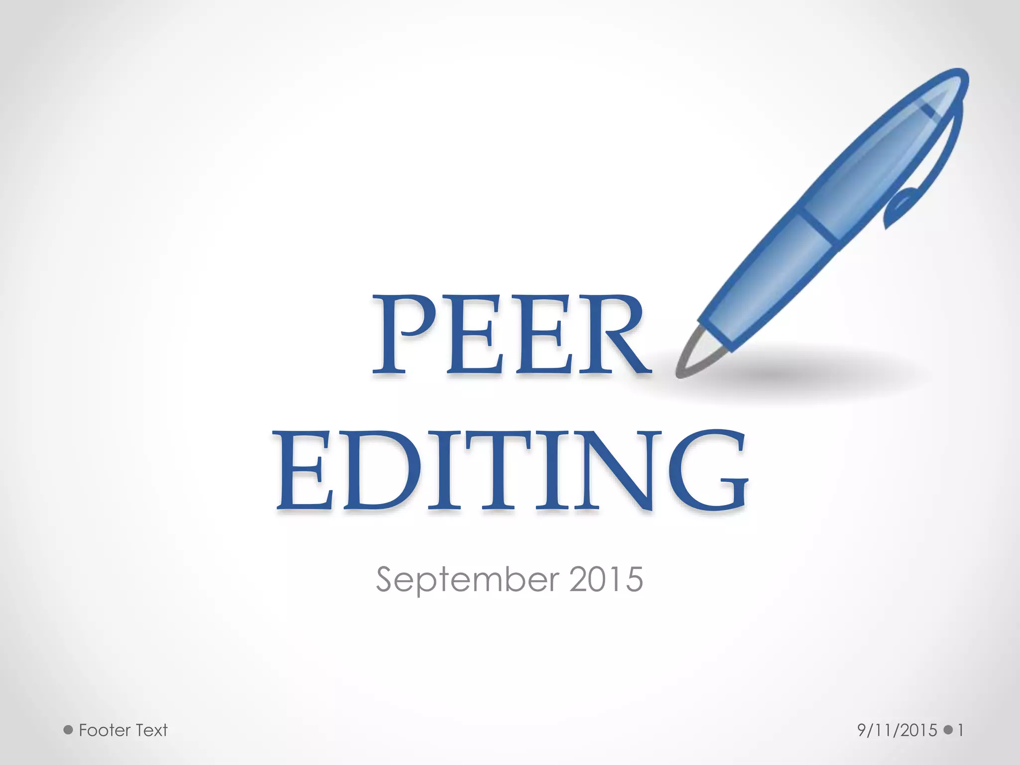 Peer Editing | PPTX