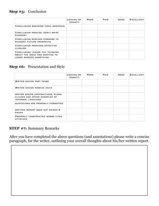 Peer editing worksheet | PDF