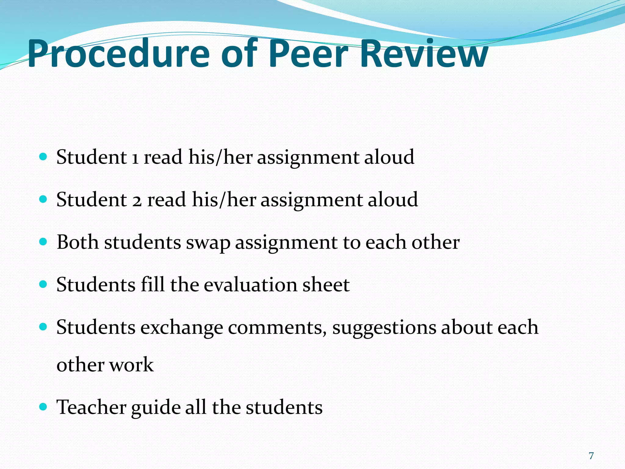 Peer Evaluation Pptx