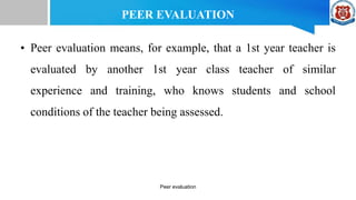 PEER EVALUATION NURSING EDUCATION .pptx