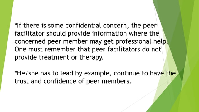 Peer facilitator.pptx | Educational Assessment | Education