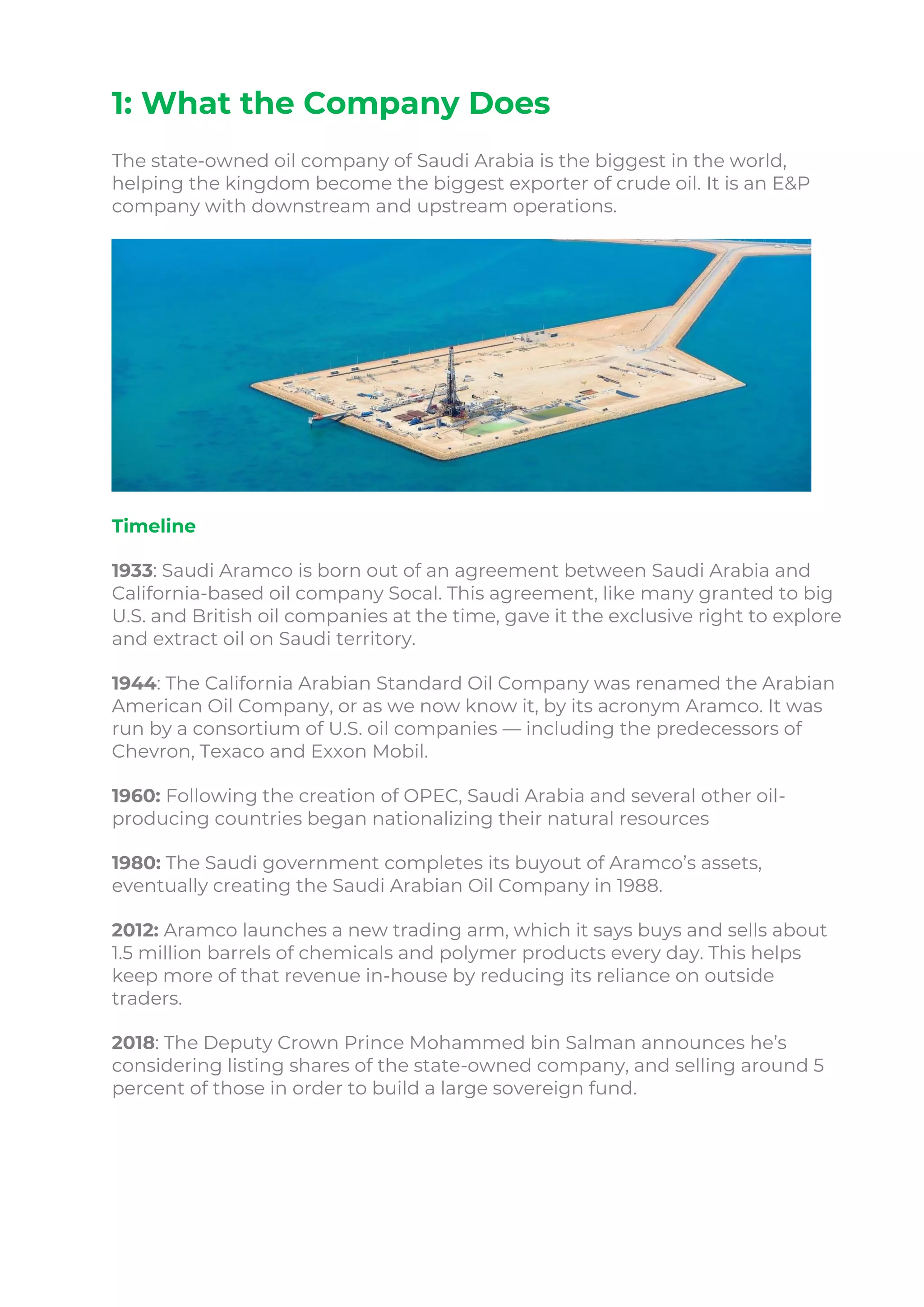Saudi Aramco Profile - Peer Graded Assignment | PDF