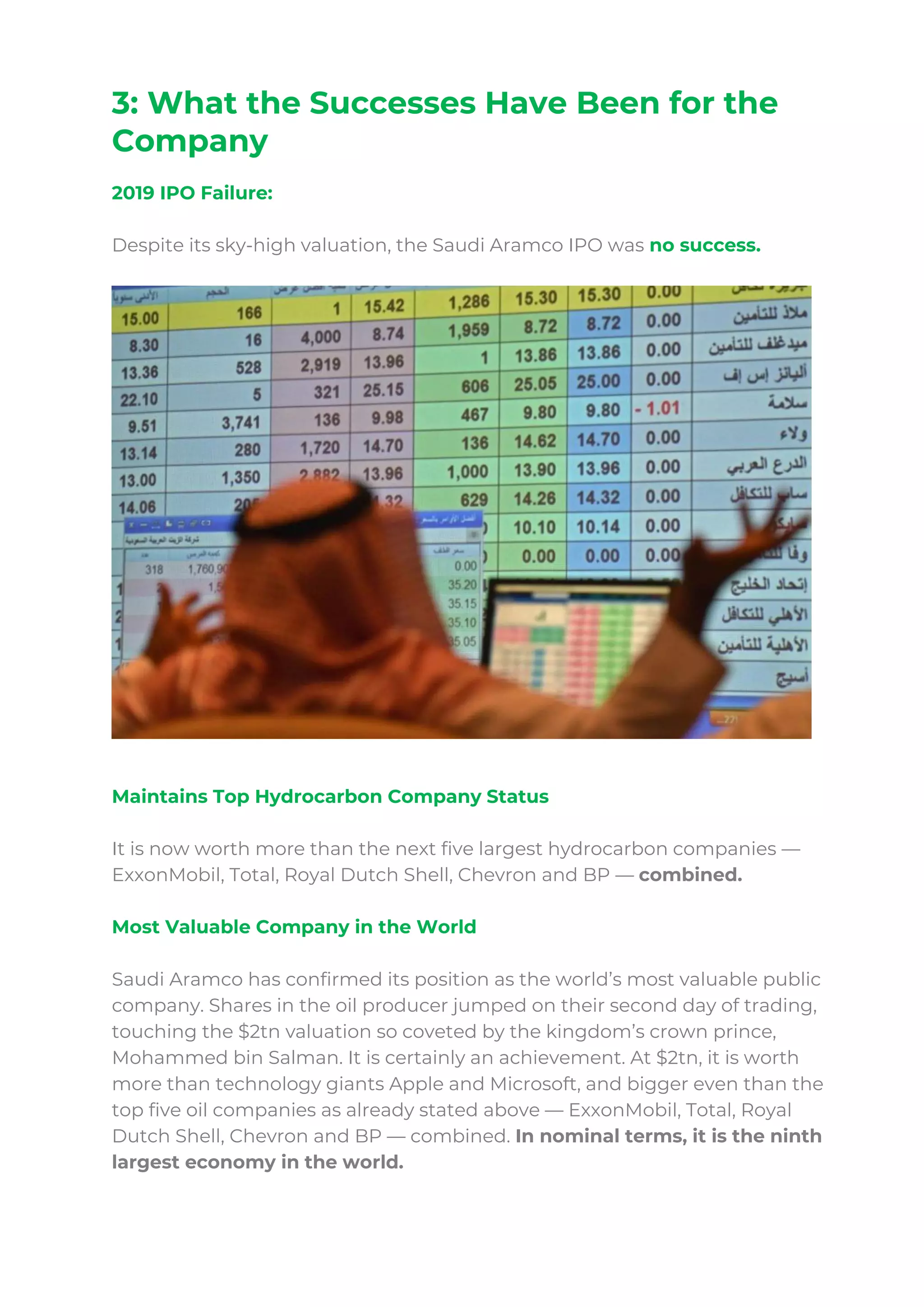 Saudi Aramco Profile - Peer Graded Assignment | PDF