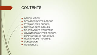 ECOLOGY OF PEER GROUP | PPT