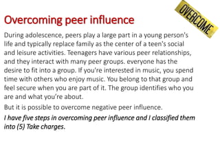 Peer influence | PPTX