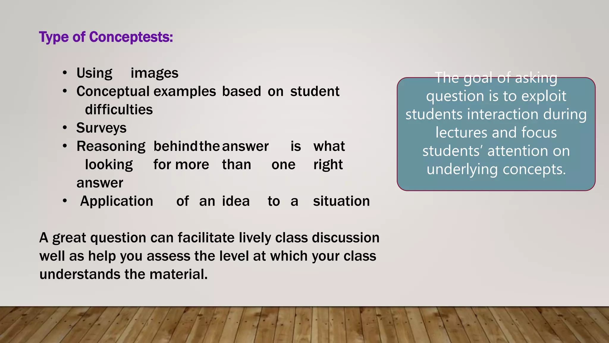 Peer instruction method | PPT | Free Download