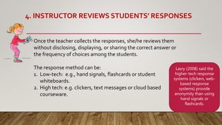 Peer instruction method | PPT