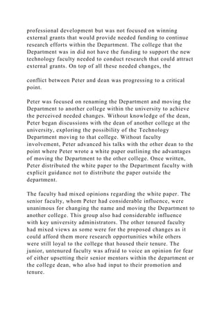 Peer Leadership Case Study – Peer Leadership Influence in Higher Edu.docx