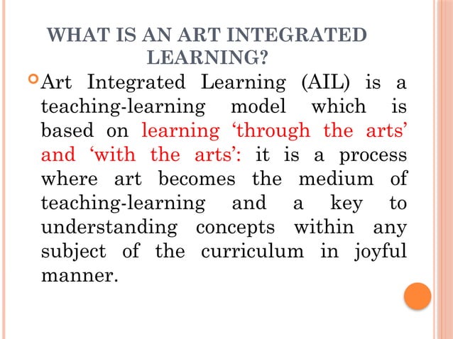 Peer Learning PPT.pptx on ART INTEGRATED LEARNING | PPT