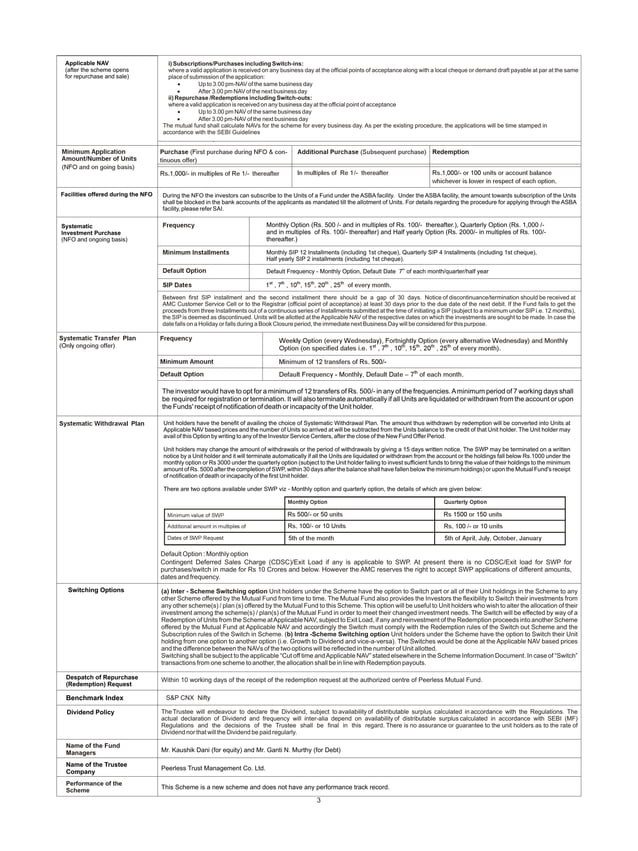 Peerless mutual fund common application form with kim | PDF
