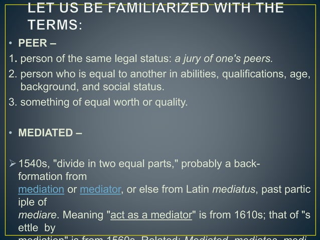 Peer Mediated Learning | PPTX | Special Education | Education