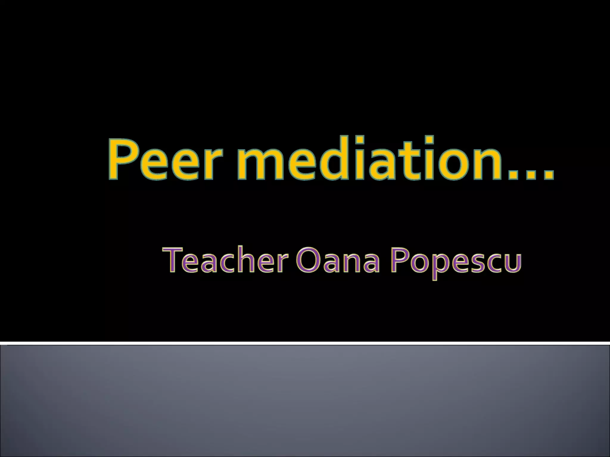 Peer mediation | PPT