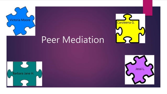 Peer mediation | PPTX | Secondary Education | Education
