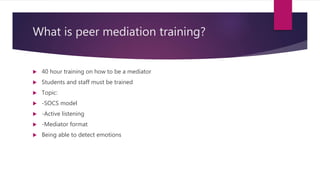 Peer mediation | PPTX