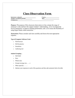 Peer observation | DOC