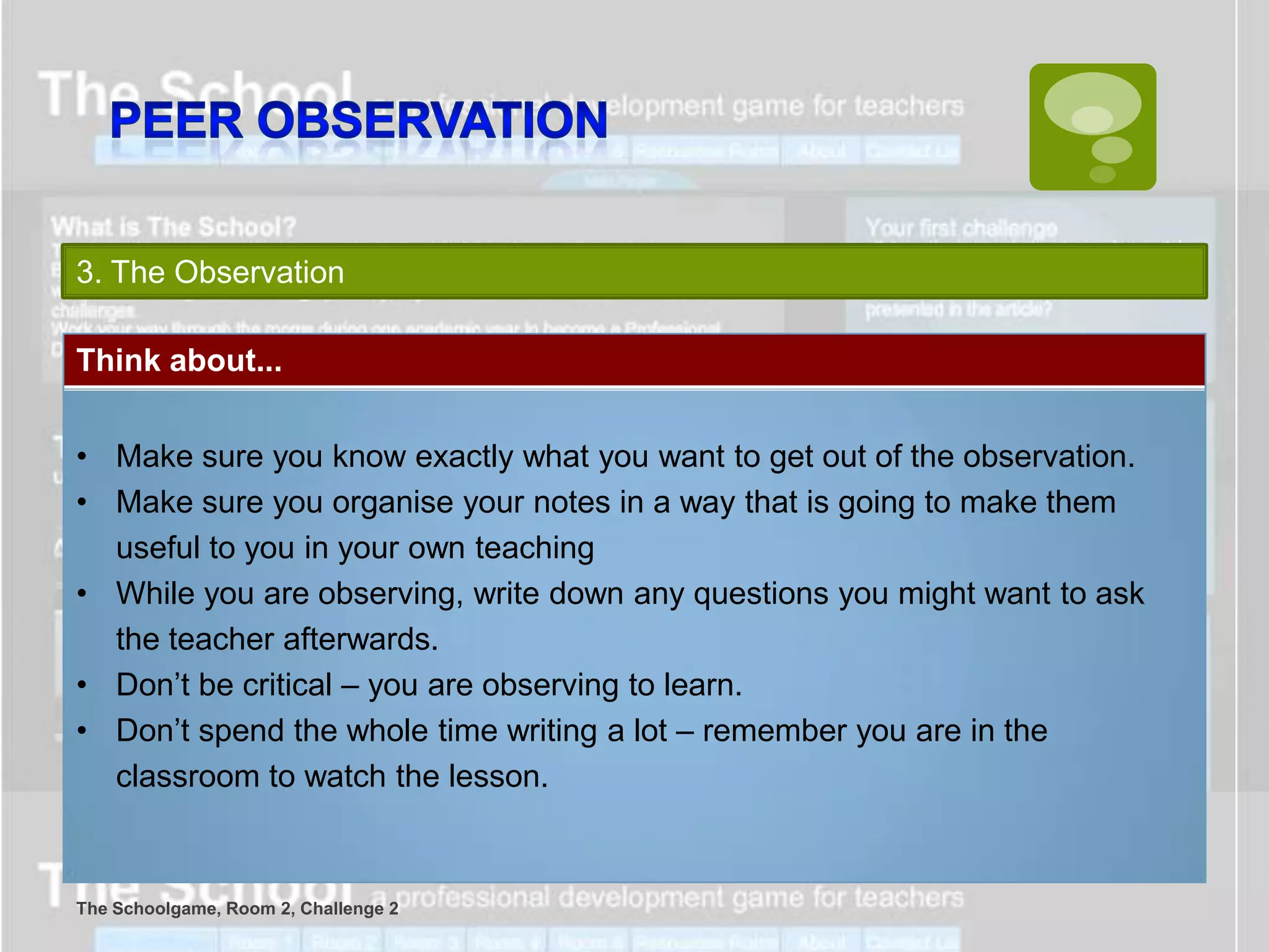 Peer observation | PPT