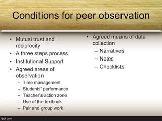 Peer observation | PPTX