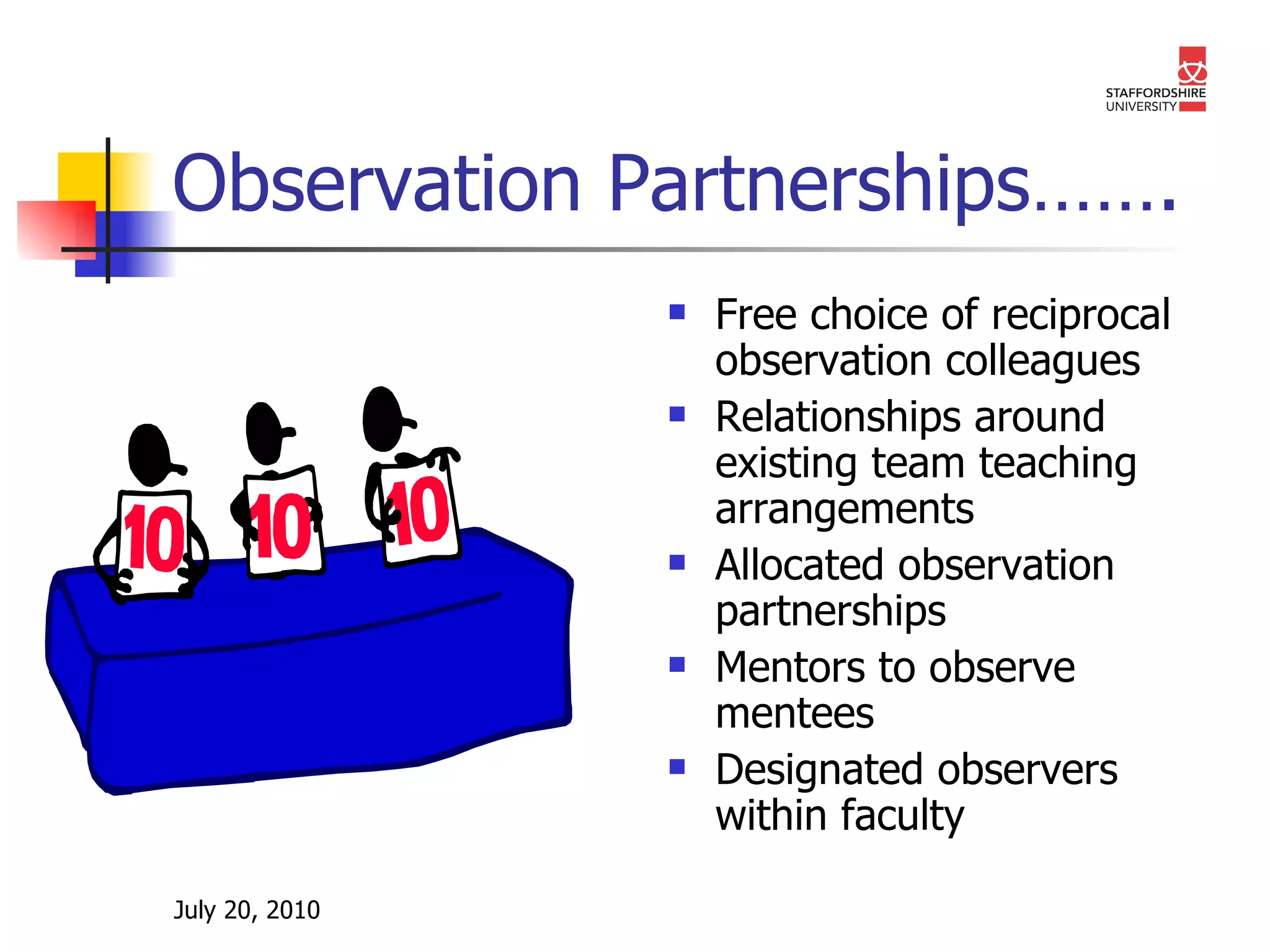 Peer observation of teaching | PPT