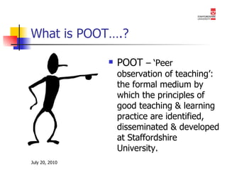 Peer observation of teaching | PPT