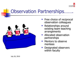 Peer observation of teaching | PPT