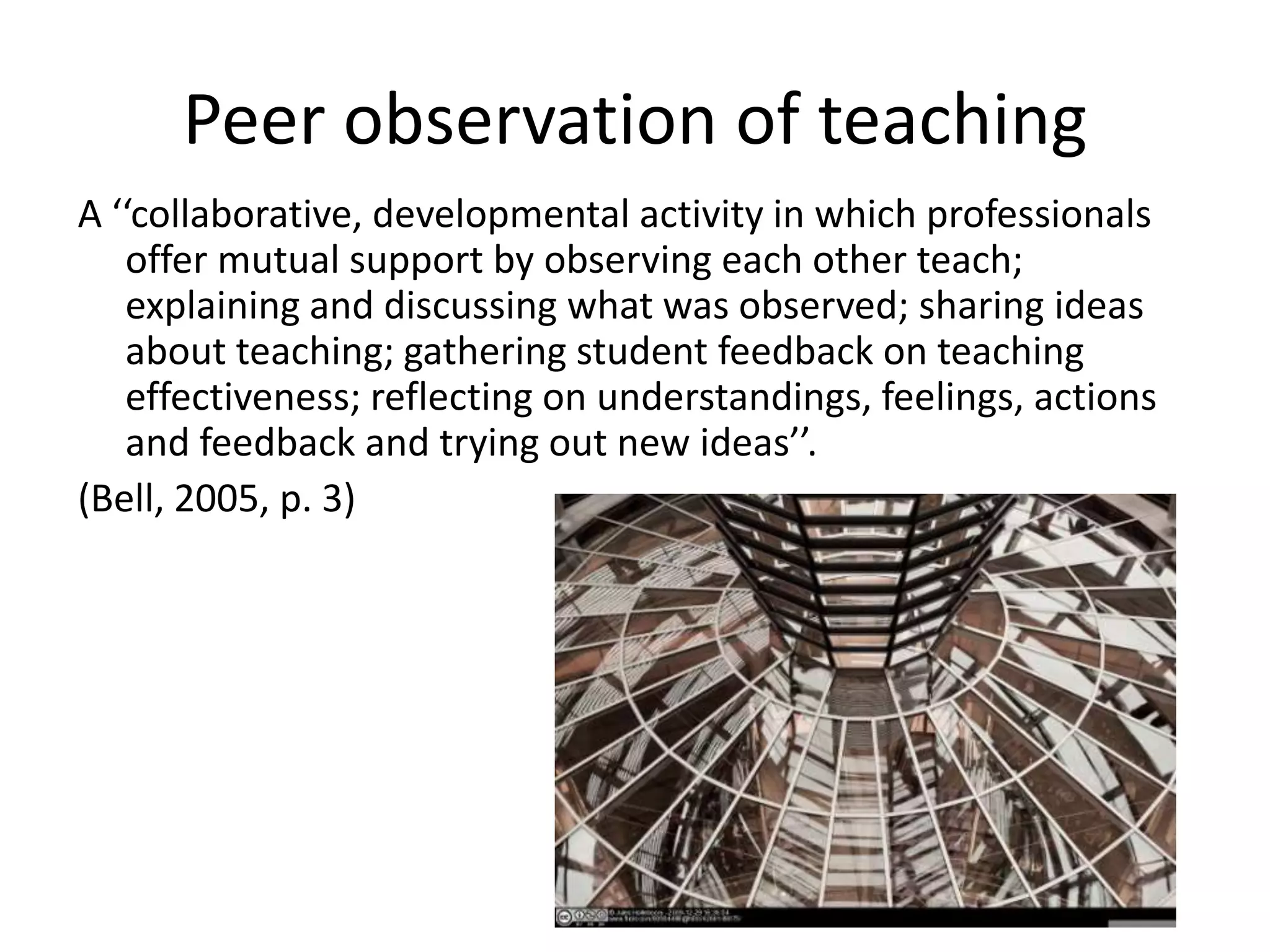 Peer observation of teaching | PPTX