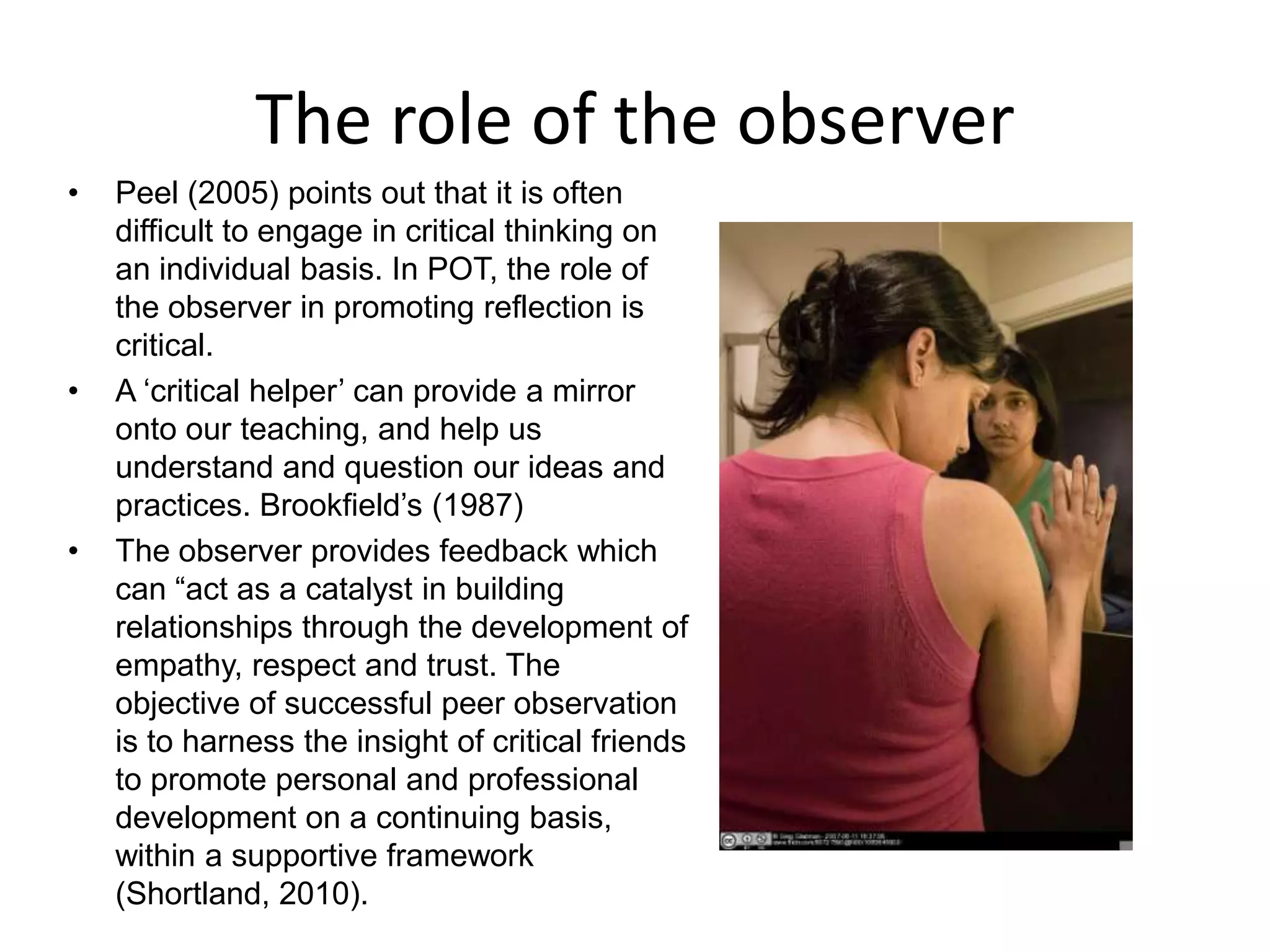 Peer observation of teaching | PPTX