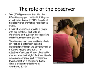 Peer observation of teaching | PPTX