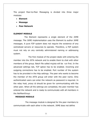 Peer peer messaging system (synopsis) | DOC