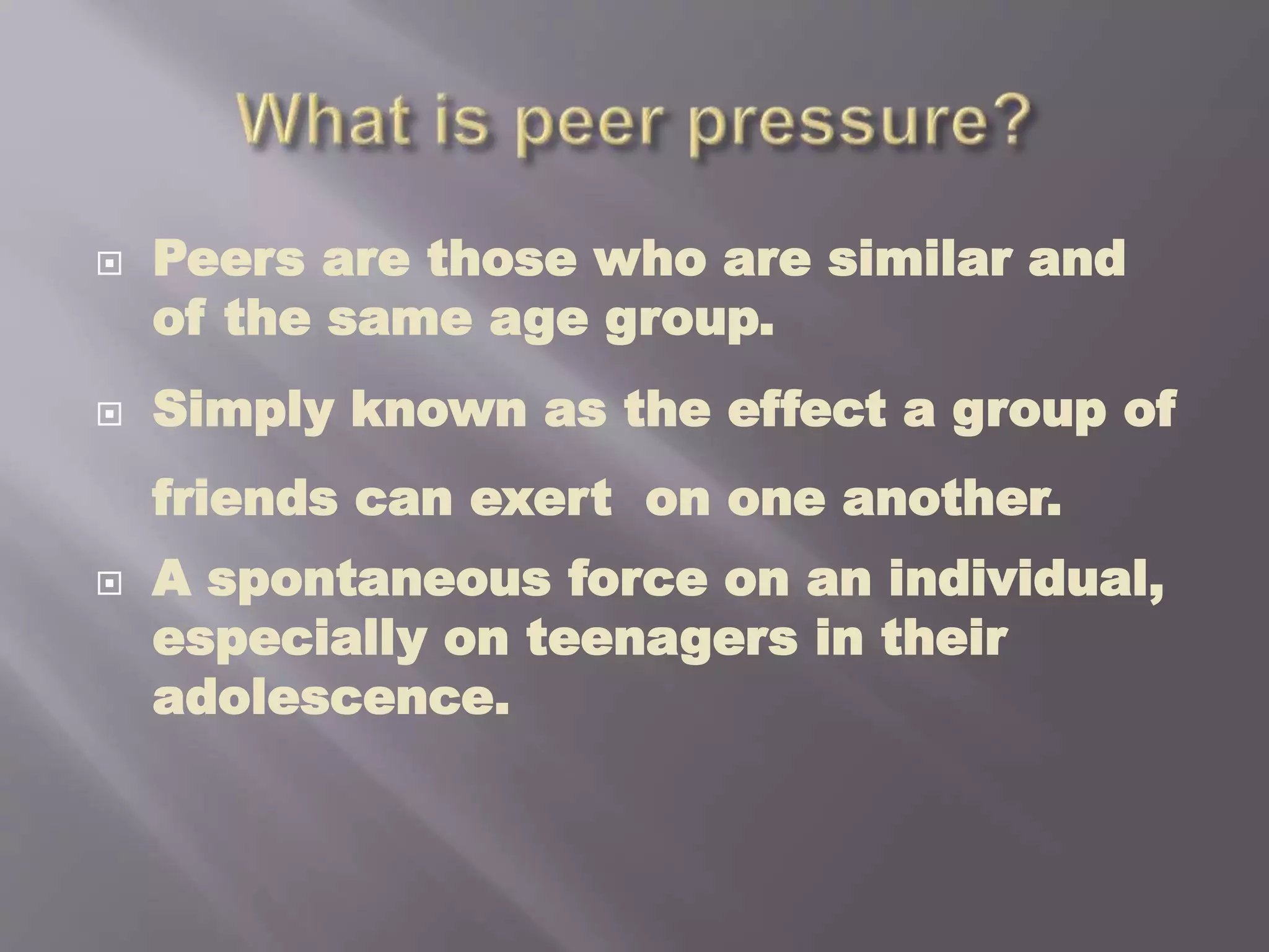 Peer pressure | PPTX