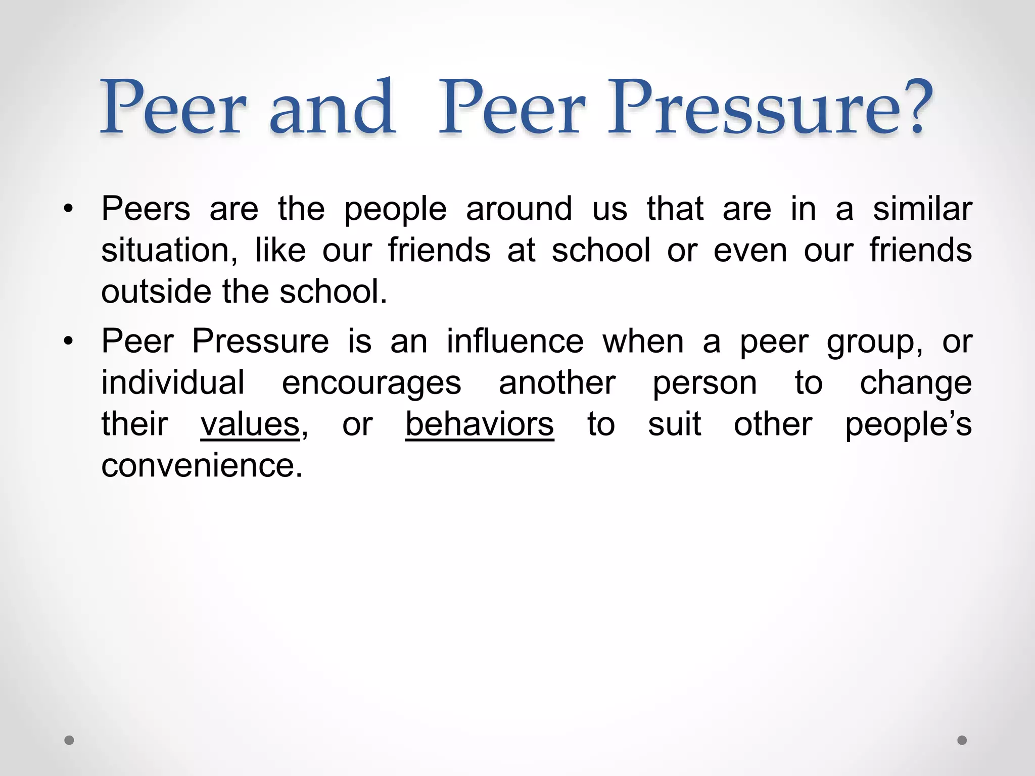 Peer pressure | PPTX