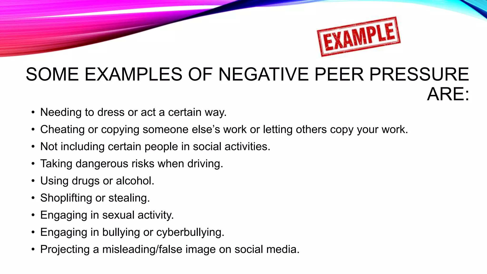 How to overcome Peer pressure | PPT