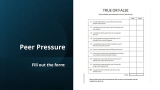 Peer Pressure And Effect School Students | PPTX