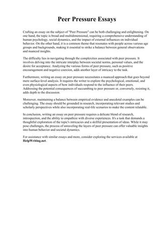 Peer Pressure Essays.pdf