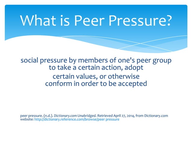 Peer pressure presentation | PPTX