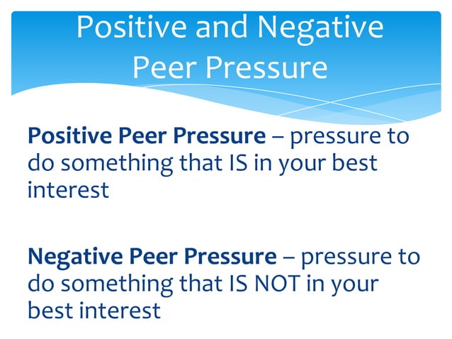 Peer Pressure Presentation Pptx