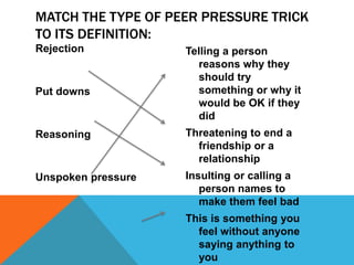 Peer pressure use | PPT
