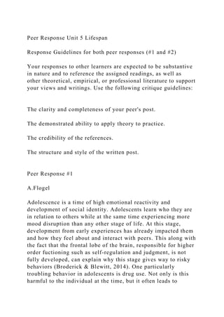 Peer Response Unit 5 LifespanResponse Guidelines for both peer r.docx