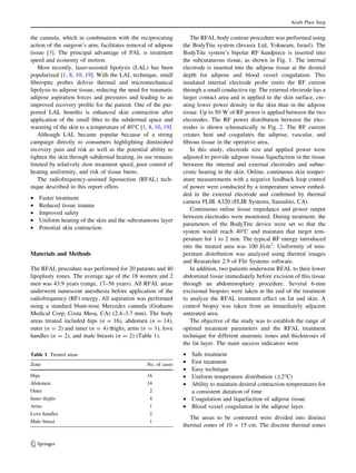 A New Approach for Adipose Tissue Treatment and Body Contouring Using ...